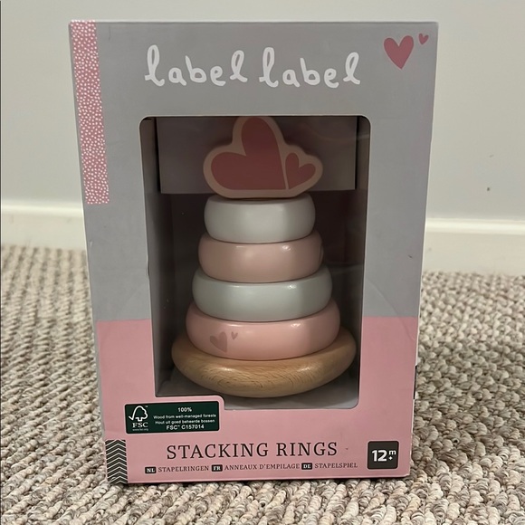 label label | Toys | Stacking Rings Pink And White | Poshmark